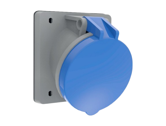 CEE 45° Panel Mounted Socket 63A 220V 3 Pin IP44 | BC1-4403-2420 – NXT Asia Pte Ltd